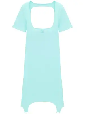 COURREGES Square-neck Mini Dress - Blue