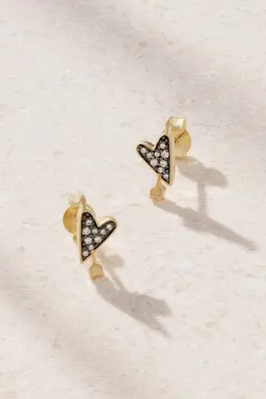 Sorellina Heart 18-karat Diamond Earrings