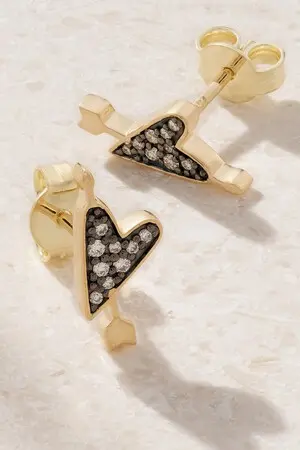 Sorellina Heart 18-karat Diamond Earrings