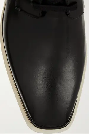 Stella McCartney Elyse Vegetarian Glossed-leather Platform Brogues - Black