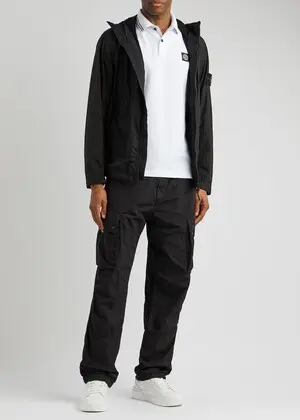 Stone Island Piqué Cotton Polo Shirt - White