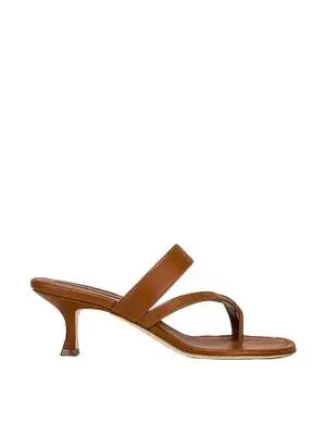 Manolo Blahnik Manolo Blahnik Women's Susa Leather Sandal In Brown - Brown