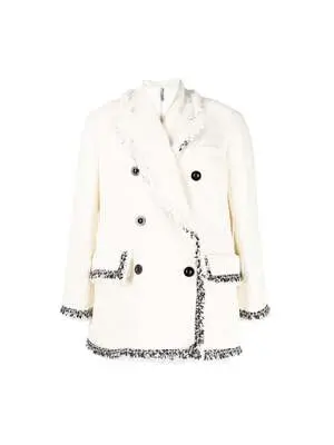 Sacai Sacai Women's Double-Breasted Jacket In Ivory - Ivory