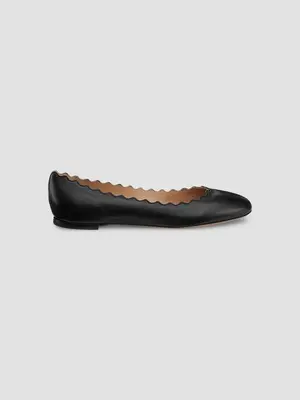 Chloé Lauren Leather Ballet Flats - Black