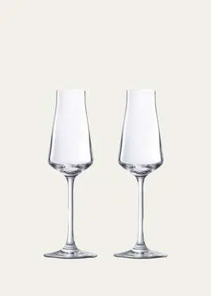 THE MARTHA, BY BACCARAT Chateau Flute Glasses, Set Of 2 - One-color