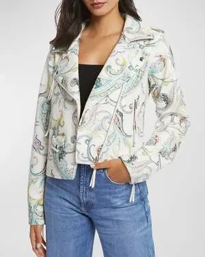 Robert Graham Monroe Paisley-print Vegan Leather Jacket - Multi