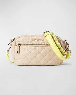Mz Wallace Crosby Mini Convertible Camera Crossbody Bag - Light Beige