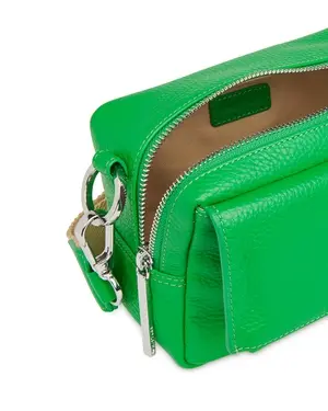 Whistles Bibi Leather Crossbody - Green/multi