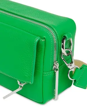 Whistles Bibi Leather Crossbody - Green/multi