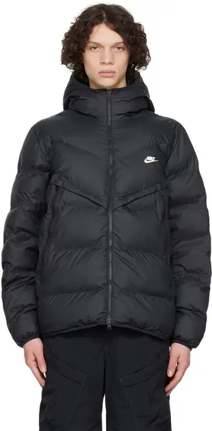 Nike Nike Black Windrunner Puffer Jacket - Black/black/sail