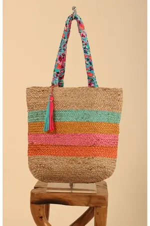 Hale Bob Isadora Jute Tote Bag