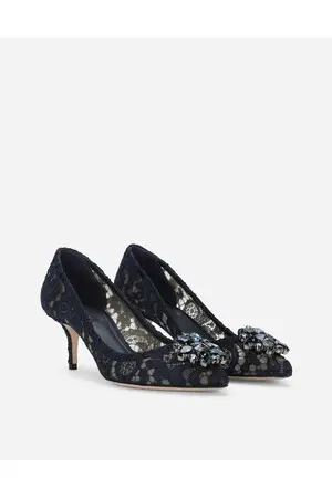 Dolce & Gabbana Lace Rainbow Pumps With Brooch Detailing