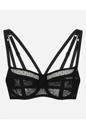 Dolce & Gabbana Lace Balconette Bra Black