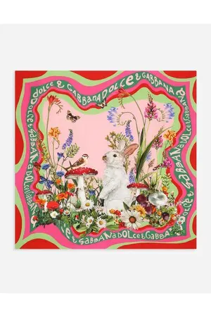Dolce & Gabbana Rabbit-print Silk Scarf