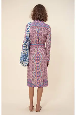 Hale Bob Emory Belted Jersey Midi Dress