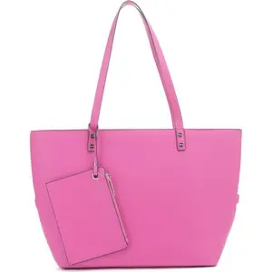 MALI + LILI Estie Vegan Leather Tote - Pink
