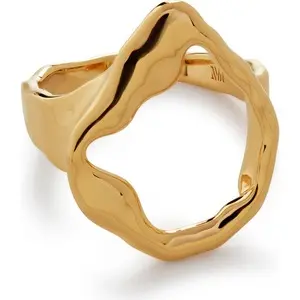 Monica Vinader Lagoon Open Ring - 18ct Gold Vermeil On Sterling