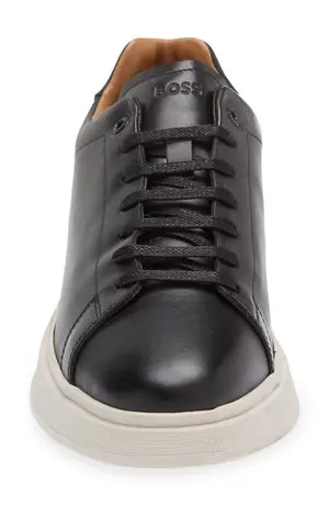 BOSS Bulton Leather Sneakers - Black