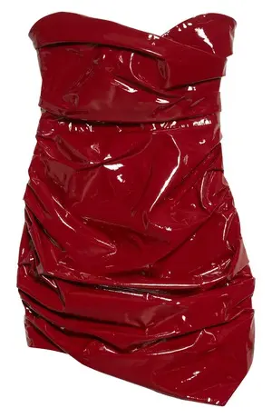 patent leather red dress POSTER GIRL