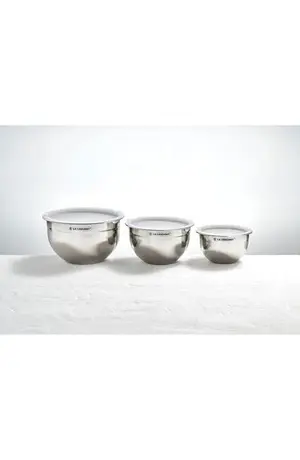 LE CREUSET Set Of 3 Nested Mixing Bowls - Stainless Steel