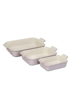 LE CREUSET The Heritage Set Of 3 Rectangular Baking Dishes Shallot