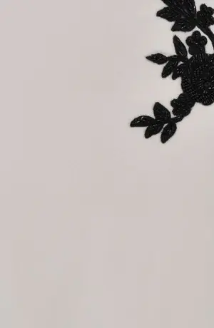 House Of Cb Amal Beaded Appliqué Georgette Midi Skirt