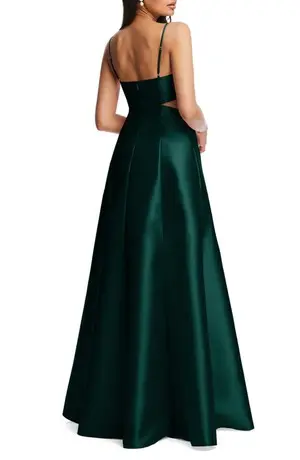 Alfred Sung Cutout Satin Gown