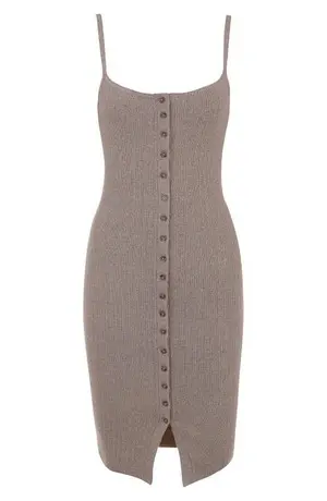 House Of Cb Teva Button-up Sweater Dress