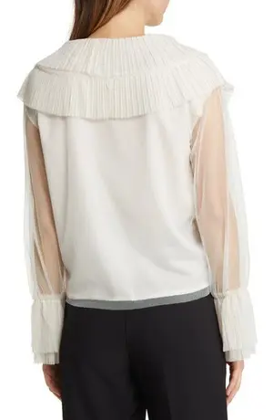 NIKKI LUND Gloria Ruffle Cardigan - Ivory
