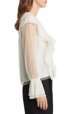 NIKKI LUND Gloria Ruffle Cardigan - Ivory