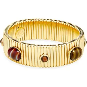 Gas Bijoux Strada Cabochon Stretch Bracelet - Black/brown