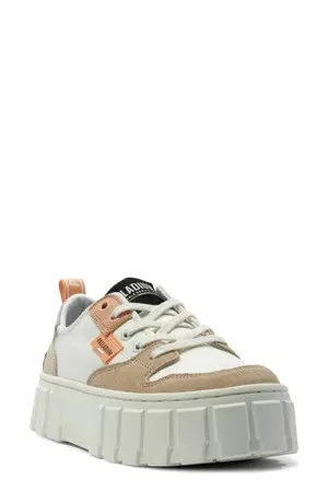 PALLADIUM Pallatower Lo Platform Sneakers - Tofu/ Beige Tan