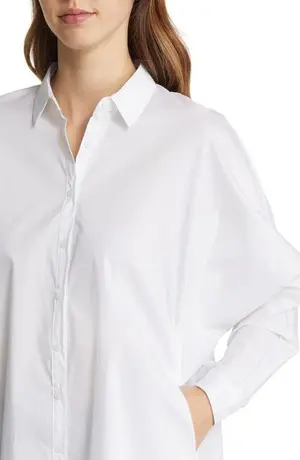 NIKKI LUND Hailey Oversize Stretch Poplin Shirt