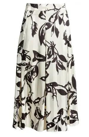 NIKKI LUND Ryan Floral Midi Skirt - White