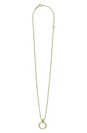 Lagos Meridian Circle Pendant Necklace - Gold