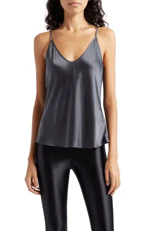 L'Agence Lexi Silk Camisole - Charcoal Grey