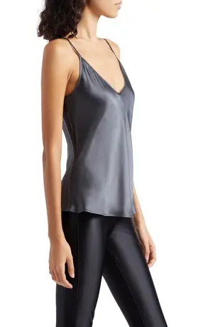 L'Agence Lexi Silk Camisole - Charcoal Grey