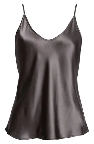 L'Agence Lexi Silk Camisole - Charcoal Grey