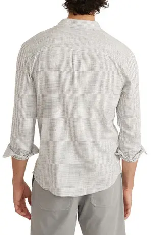 Marine Layer Stripe Stretch Cotton Button-up Shirt