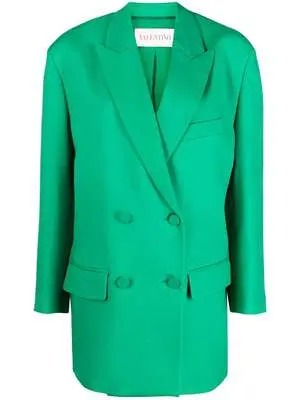 Valentino Garavani Crepe Couture Double-breasted Blazer