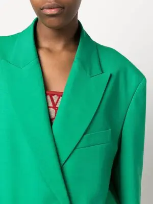 Valentino Garavani Crepe Couture Double-breasted Blazer