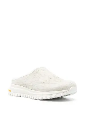 Diemme Maggiore Crackled Leather Slides - Neutrals