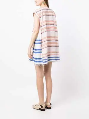 LEMLEM Eskedar Stripe-pattern Caftan Dress