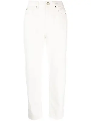 TWINSET Straight-leg Denim Trousers - White