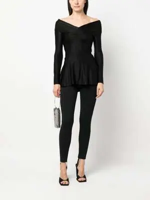 Rabanne Ruched Off-shoulder Flared Top