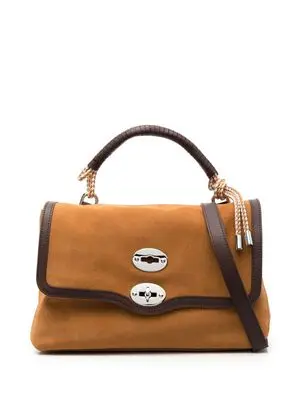 ZANELLATO Foldover Suede Shoulder Bag