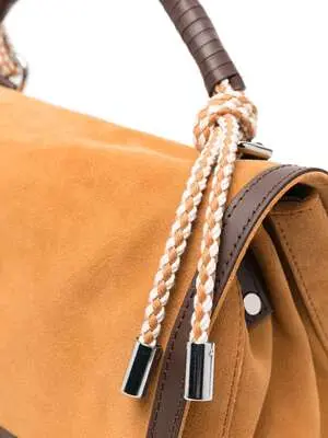 ZANELLATO Foldover Suede Shoulder Bag