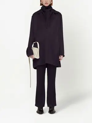 JIL SANDER Pressed-crease High-waisted Trousers