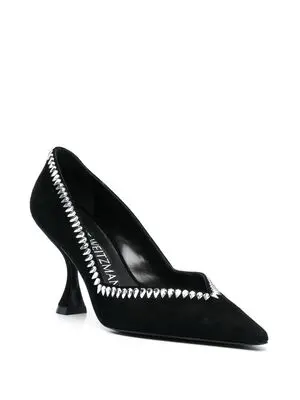 STUART WEITZMAN Crystal-embellished 100mm Pumps - Black