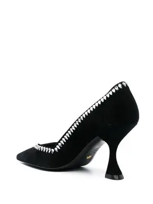 STUART WEITZMAN Crystal-embellished 100mm Pumps - Black